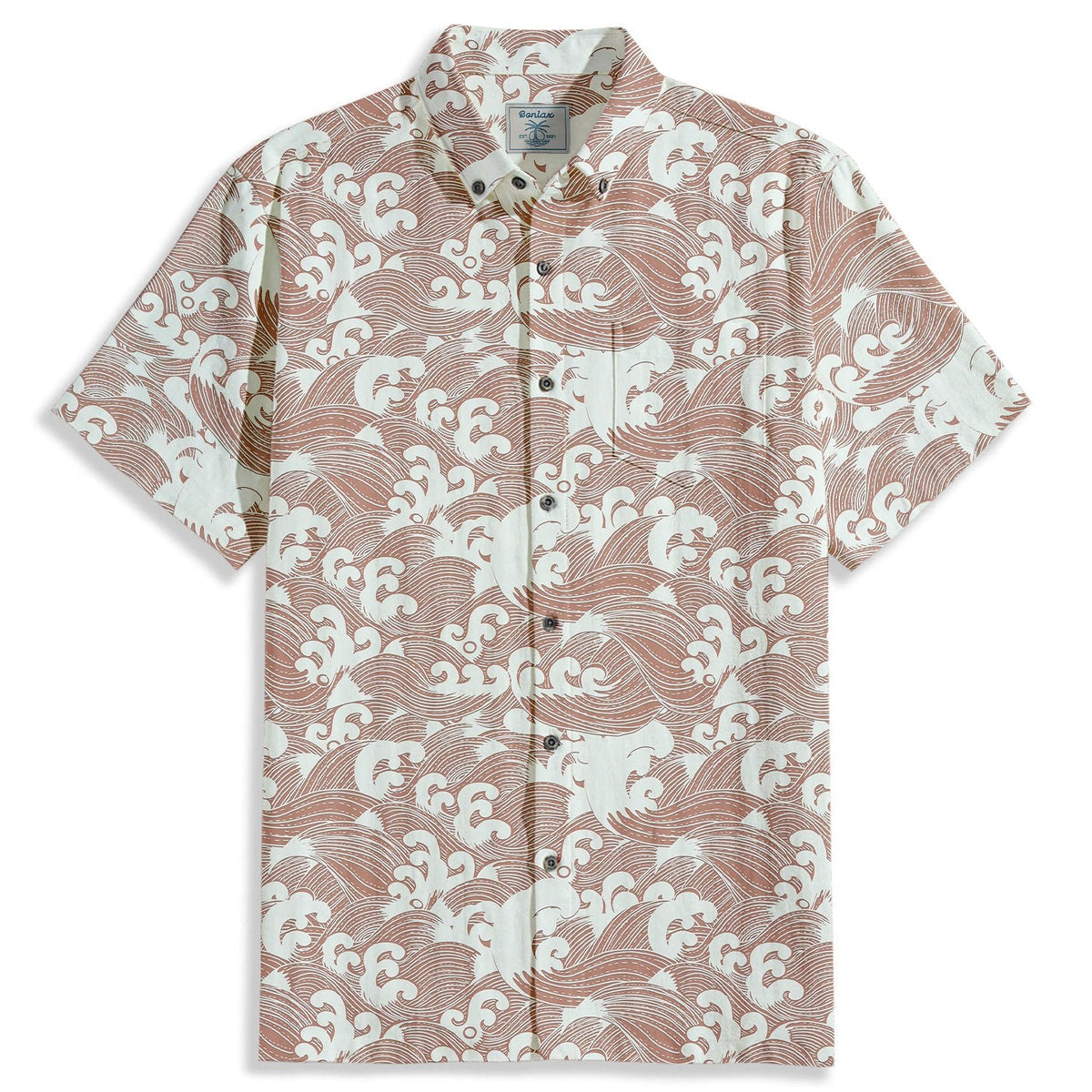 Men's Japanese Great Wave Shirt | Ukiyo-e Ocean Print | Bonlax